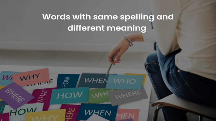 English words with the same spelling different meaning | Zoundslike